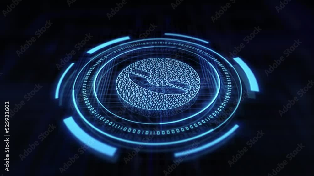 Blue color call icon with glowing light. cell phone icon hud incoming ...