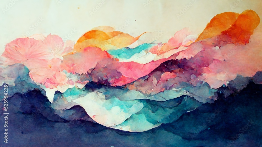 Abstract Water Color background with pastel colors Stock Illustration ...