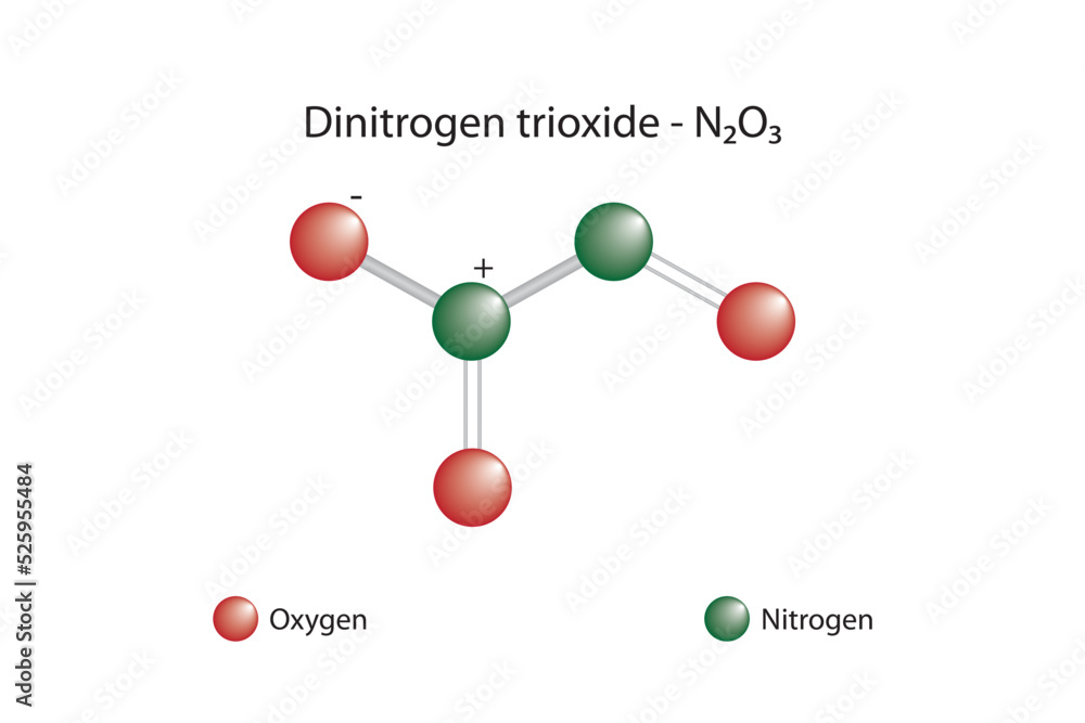 Molecular formula and chemical structure of dinitrogen tetroxide Stock ...