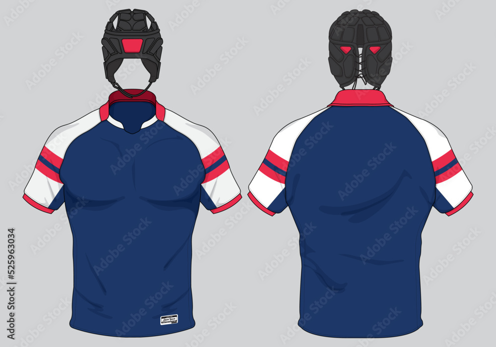 Rugby Jersey uniform design set vector Stock Vector | Adobe Stock
