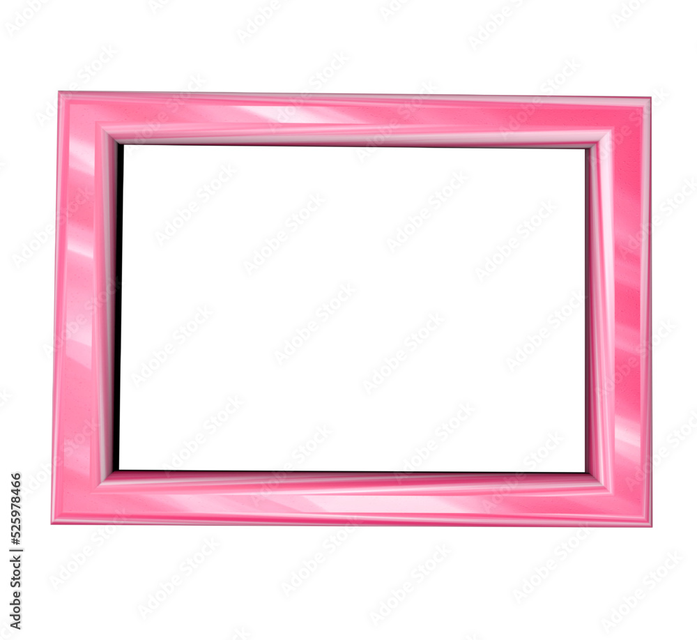 pink picture frame 3D METAL PLASTIC Stock Vector | Adobe Stock