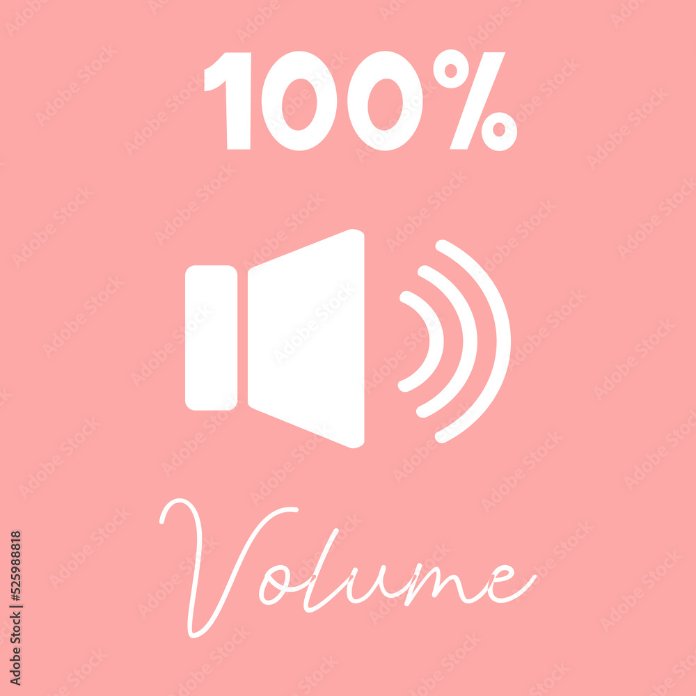 volume percentage sign vector isolated. sound for graphic design,logo ...