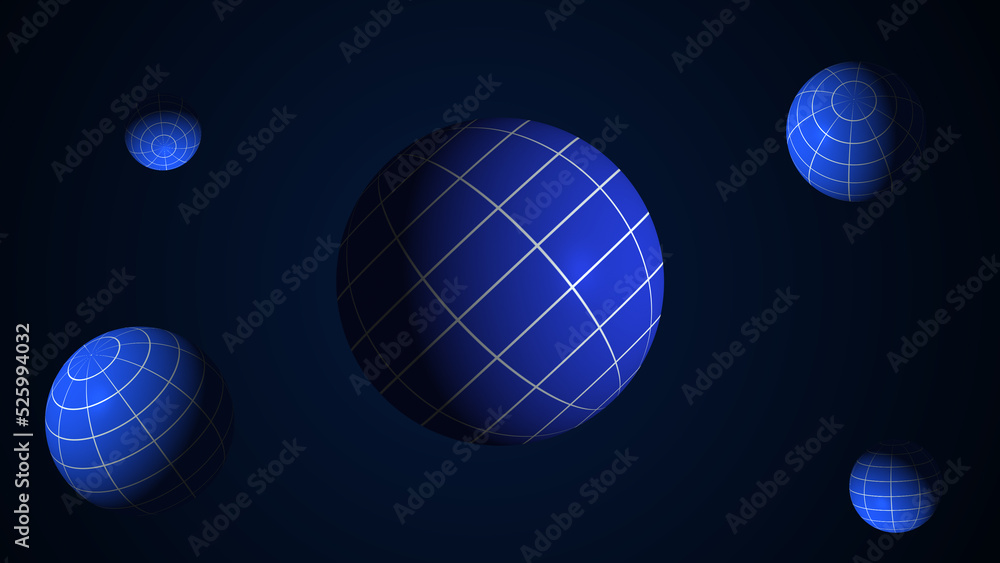 Rotating Spheres or Planets animation with the light on them with added ...