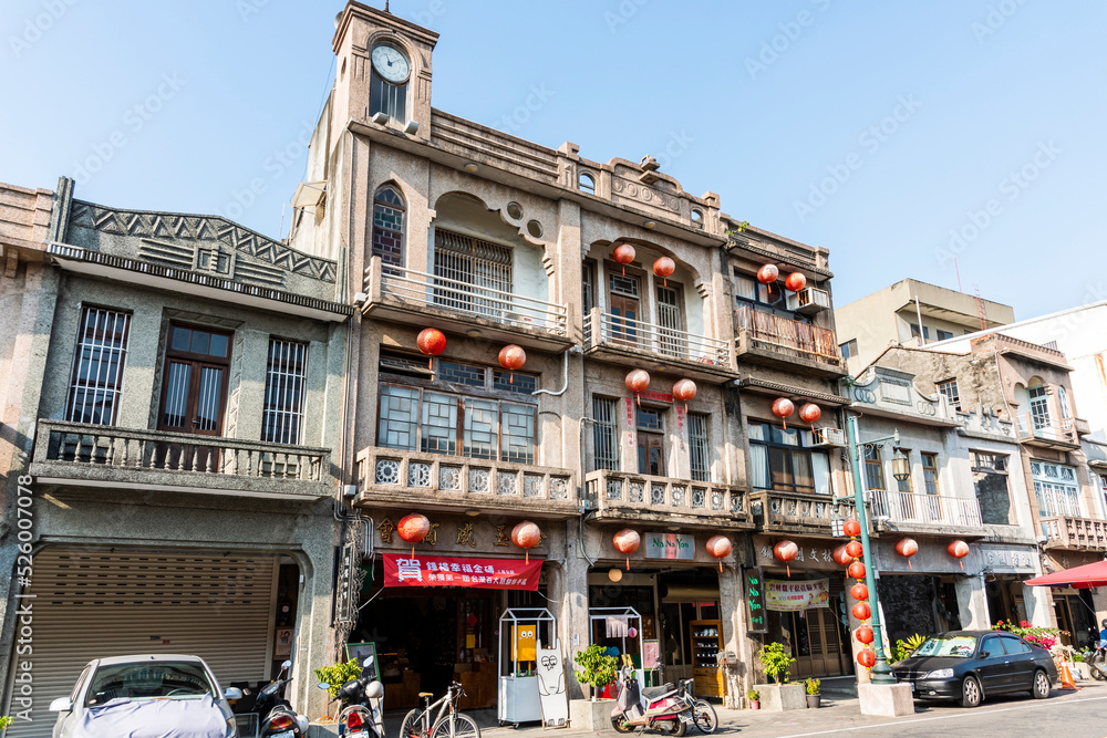 Yunlin, Taiwan- December 11, 2021: Building view of Yenping Old Street ...