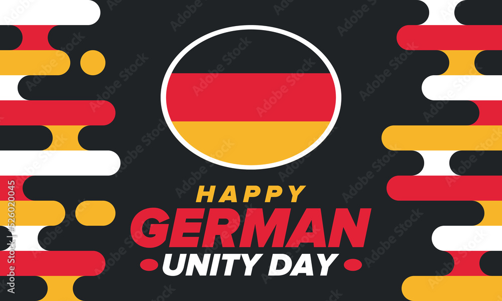 German Unity Day. Celebrated annually on October 3 in Germany. Happy ...