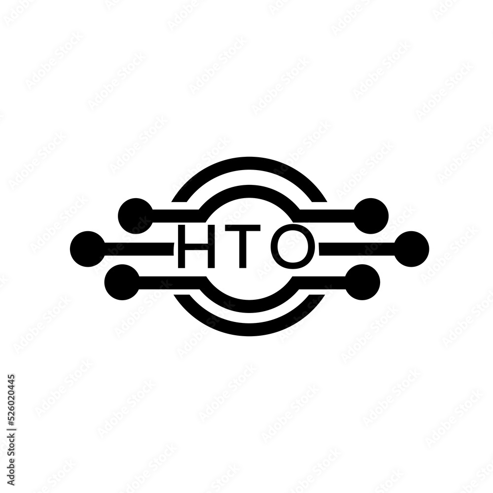 HTO letter logo. HTO best white background vector image. HTO Monogram ...