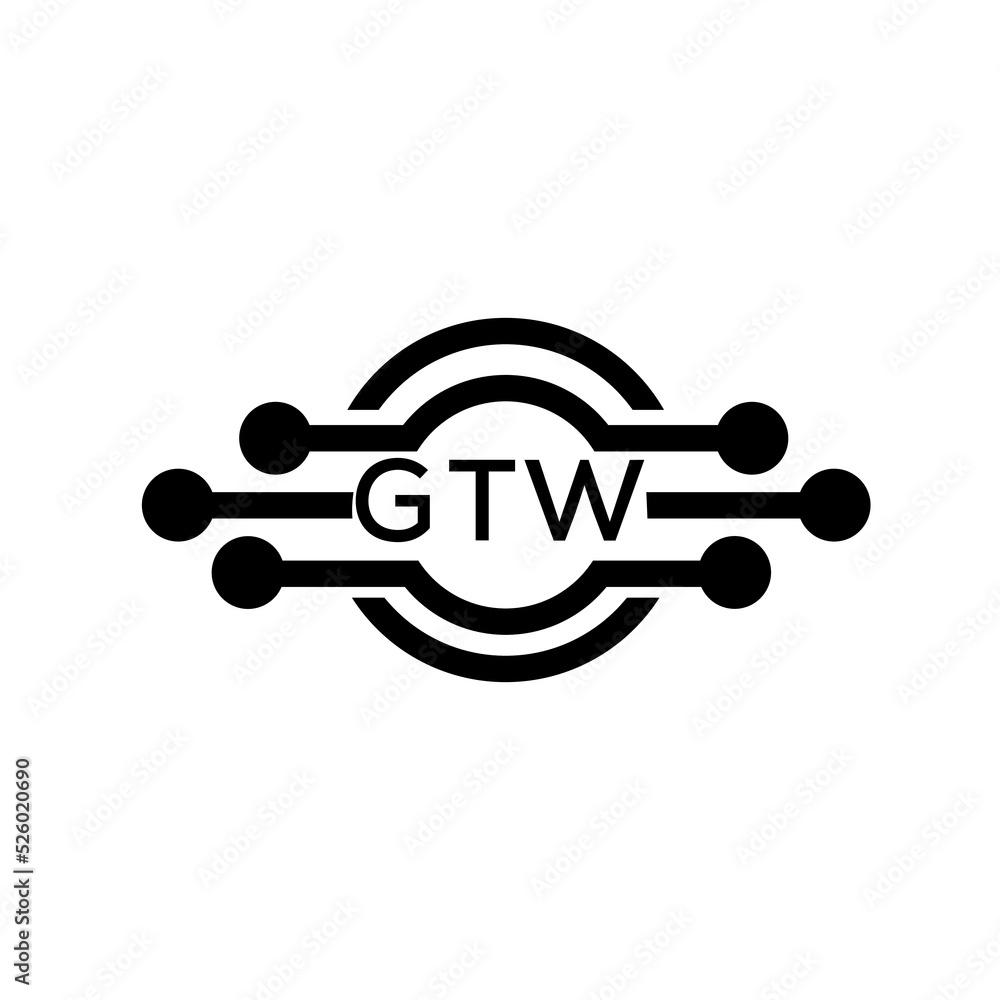 GTW letter logo. GTW best white background vector image. GTW Monogram ...