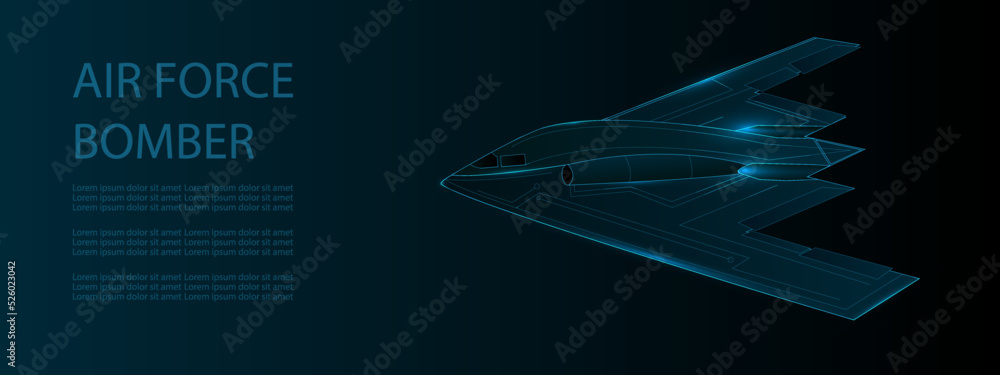 B-2 BOMBER VECTOR ILLUSTRATION Stock Vector | Adobe Stock