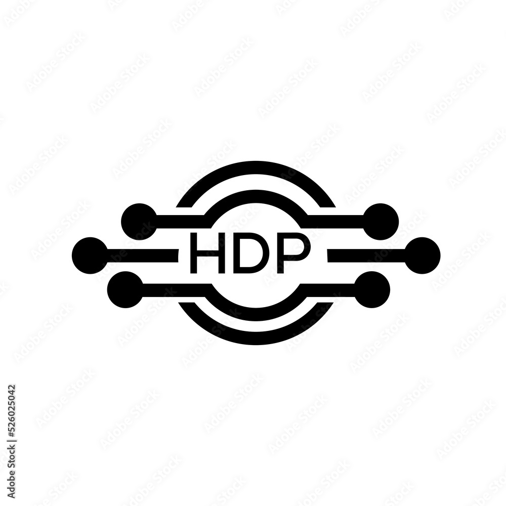 HDP letter logo. HDP best white background vector image. HDP Monogram ...