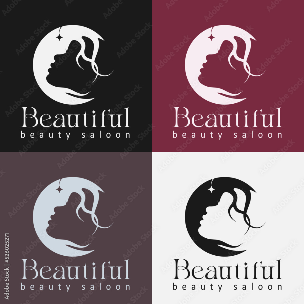 beautiful saloon logo. 4 logo options for a spa salon, beauty salon ...