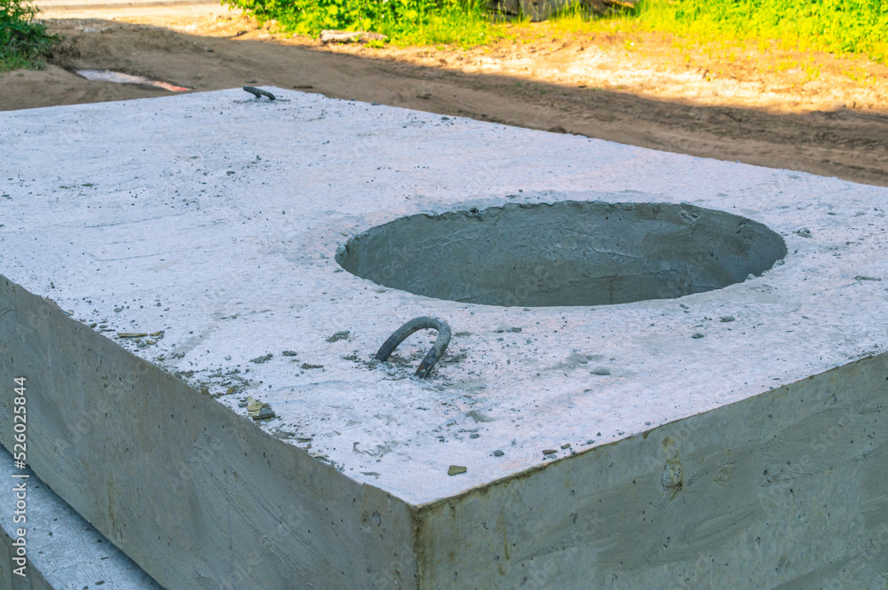 Reinforced concrete slabs for the repair of a section of road surface ...