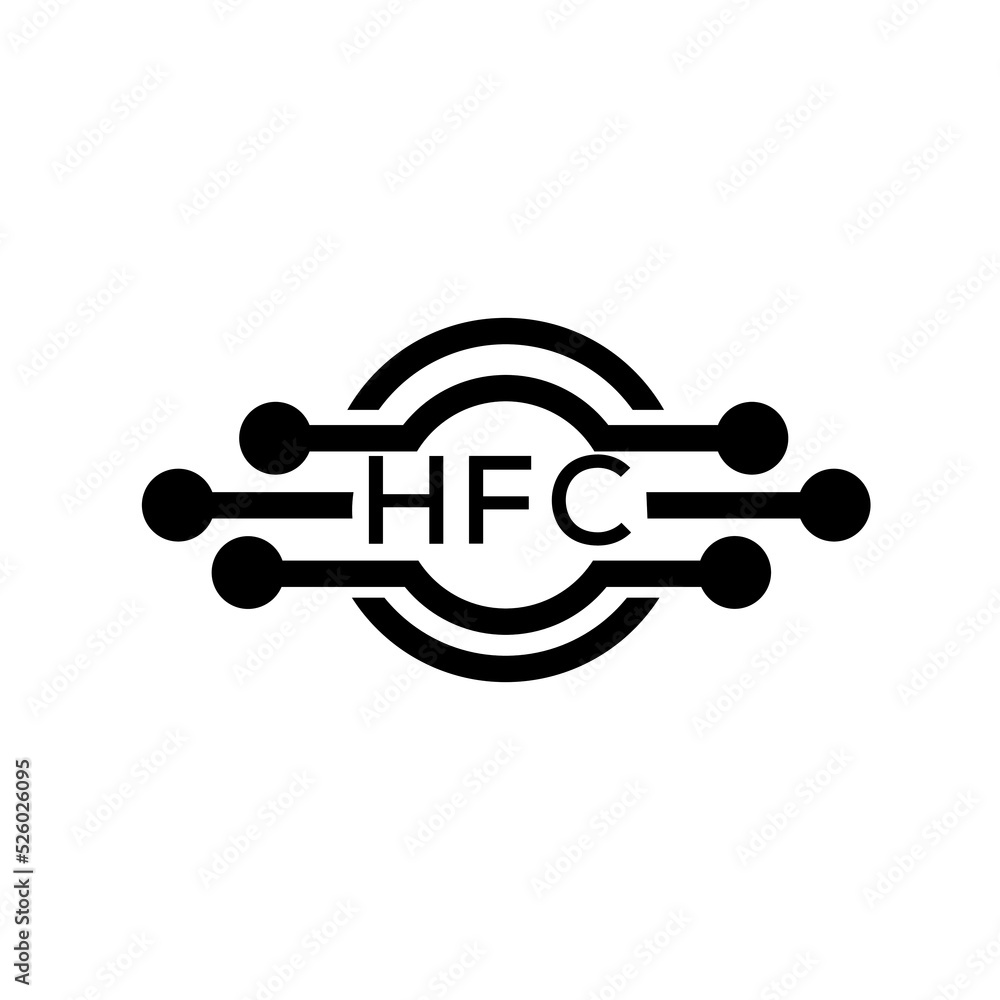 Vecteur Stock HFC letter logo. HFC best white background vector image ...