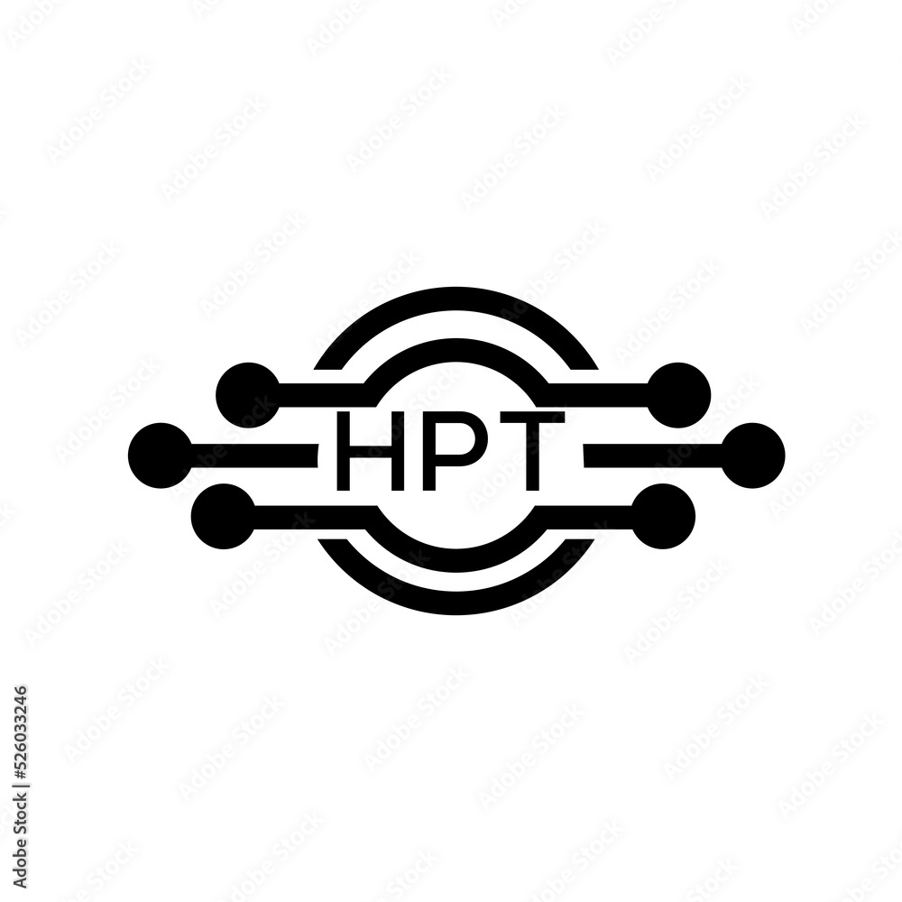 HPT letter logo. HPT best white background vector image. HPT Monogram ...