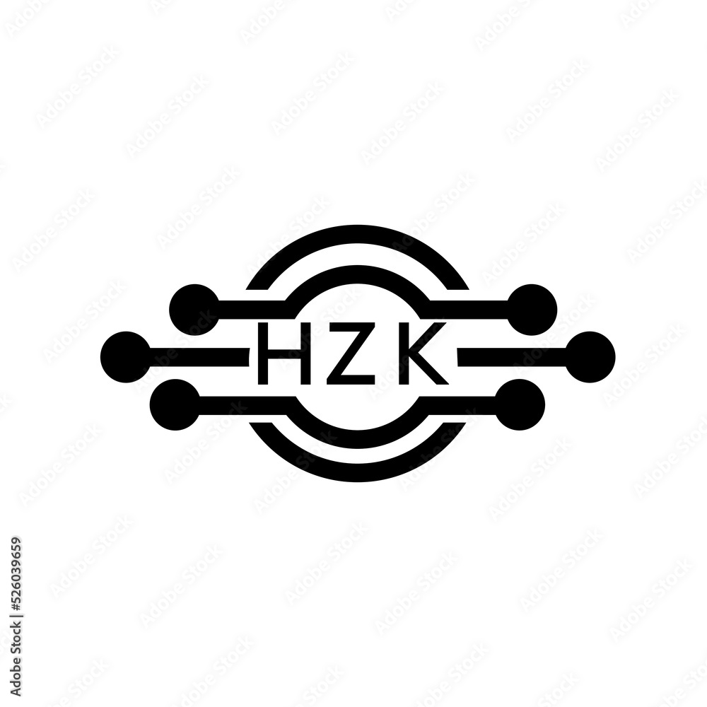 HZK letter logo. HZK best white background vector image. HZK Monogram ...
