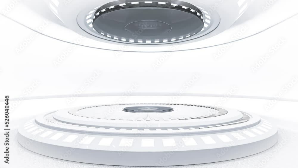 Technology element animation seamless loop. Power podium empty stage ...
