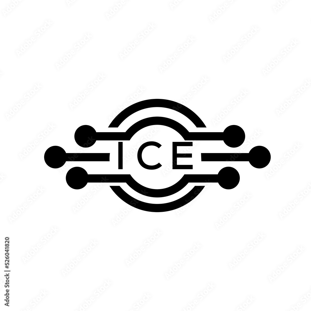 ICE letter logo. ICE best white background vector image. ICE Monogram ...