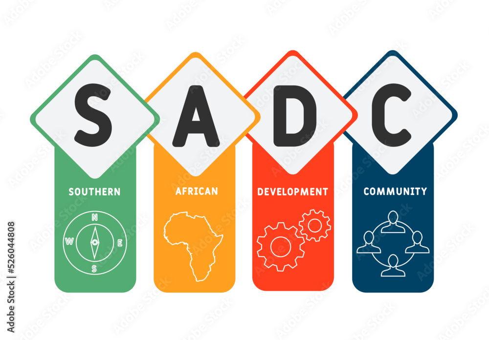 SADC - southern african development community acronym. business concept ...