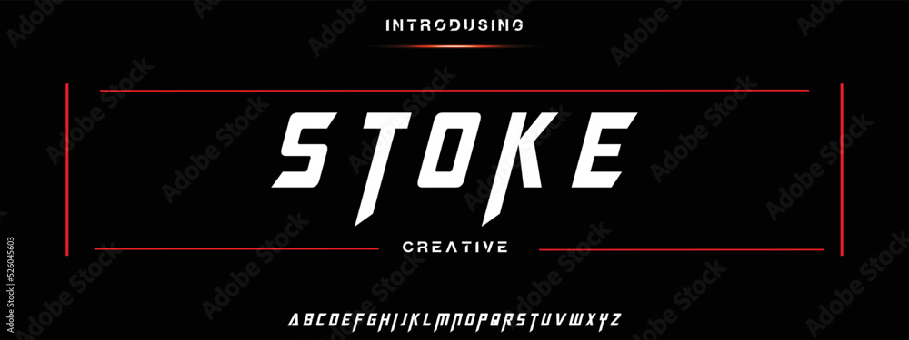 STOKE Letters elegant alphabet fonts and number. Classic Lettering ...