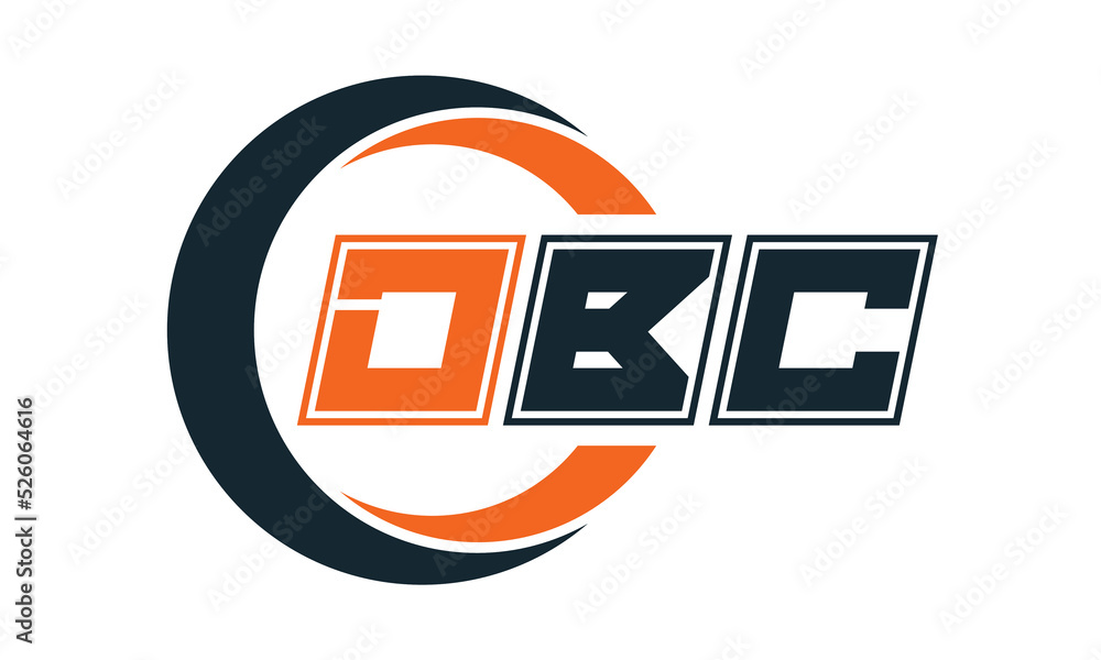 DBC three-letter circle logo design. custom font logo vector template ...