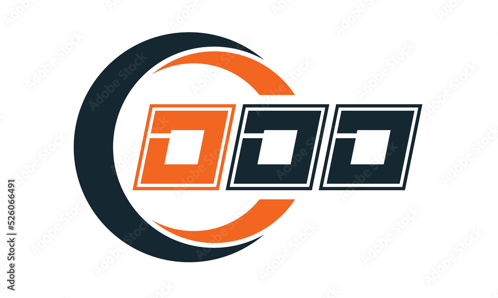 DDD three-letter circle logo design. custom font logo vector template ...