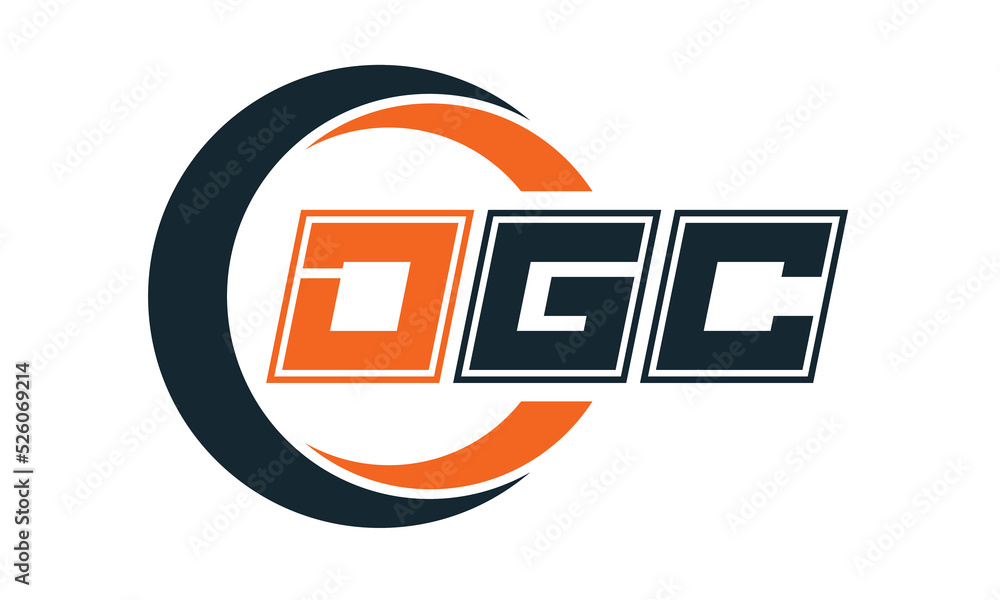 DGC three-letter circle logo design. custom font logo vector template ...