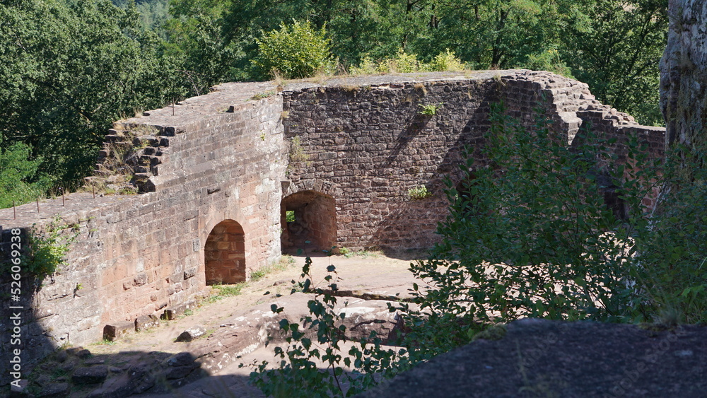 the interior of the castle of Fleckenstein in the beautiful Northern ...