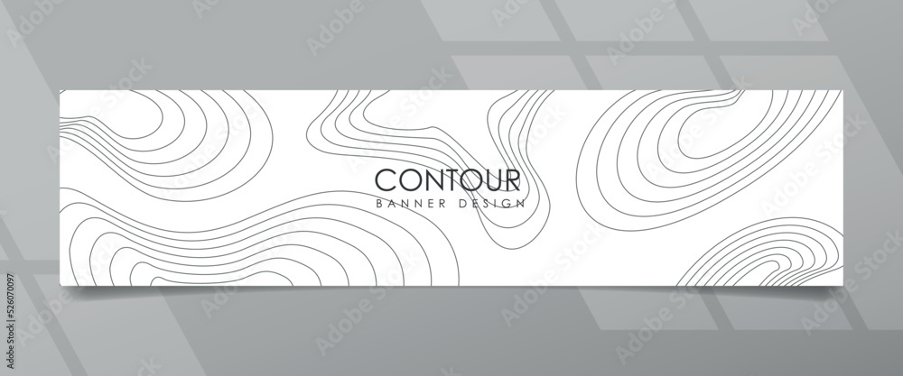 Outline Contour Banner Design Stock Vector | Adobe Stock