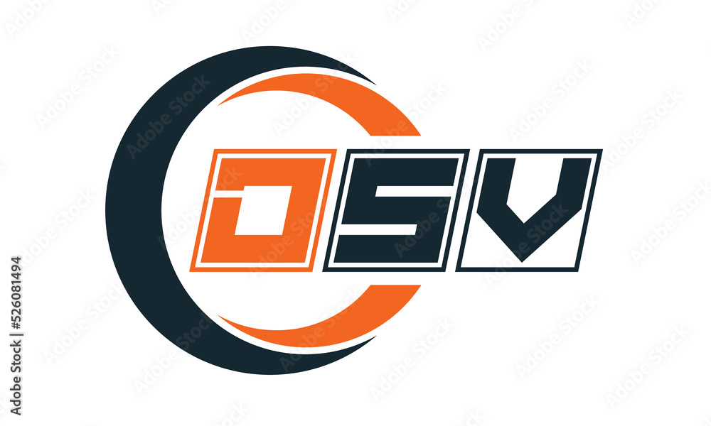 DSV three-letter circle logo design. custom font logo vector template ...