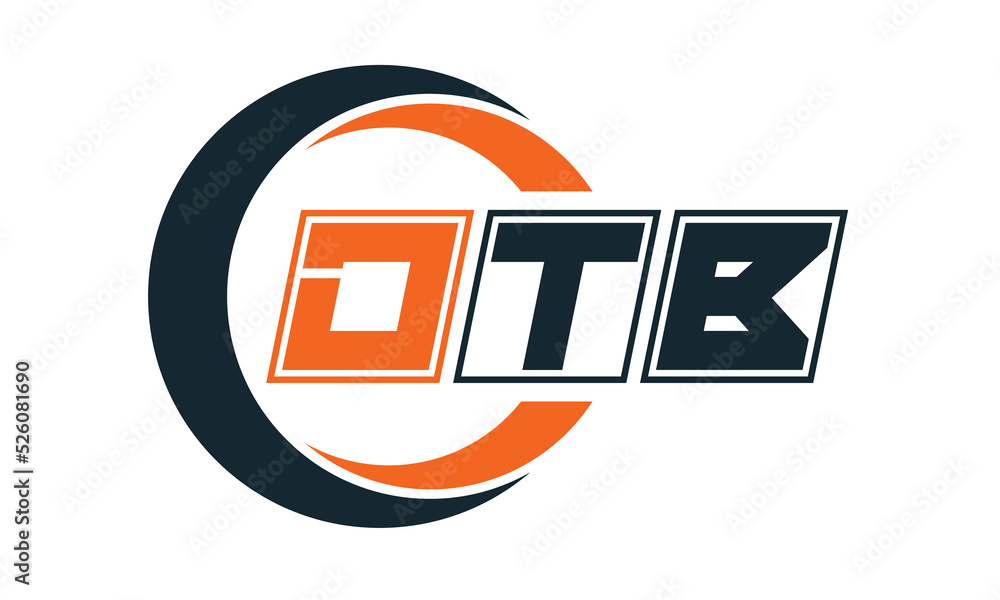 DTB three-letter circle logo design. custom font logo vector template ...