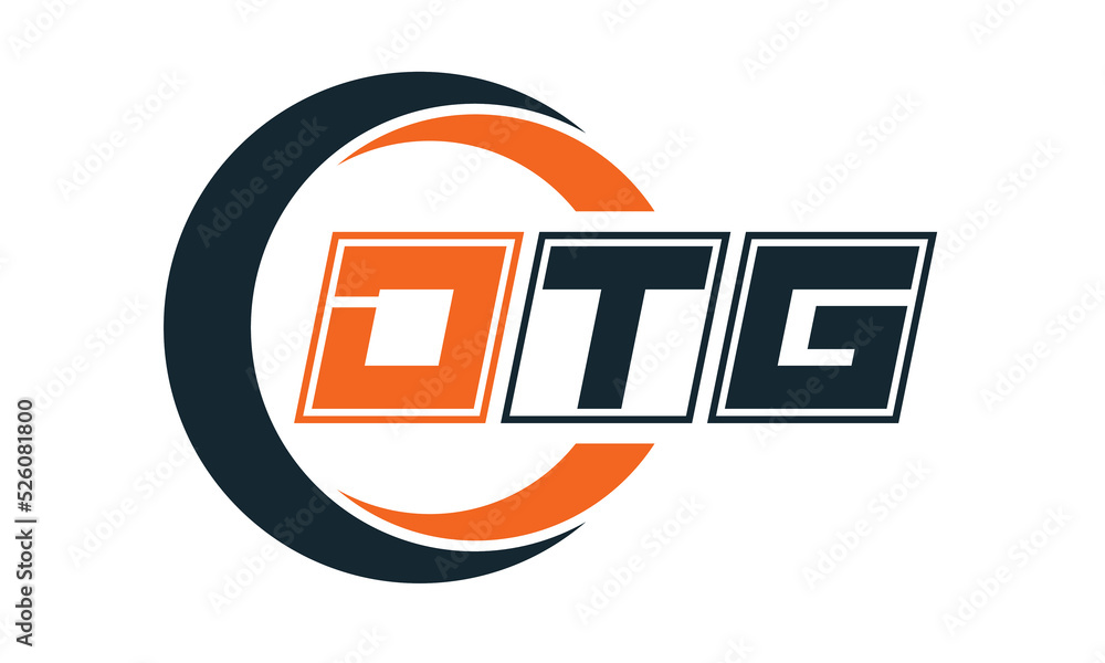 DTG three-letter circle logo design. custom font logo vector template ...