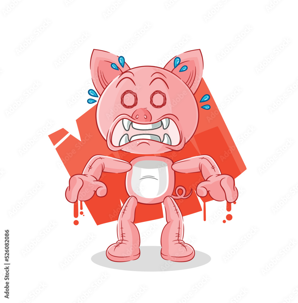 pig monster vector. cartoon character Stock Vector | Adobe Stock