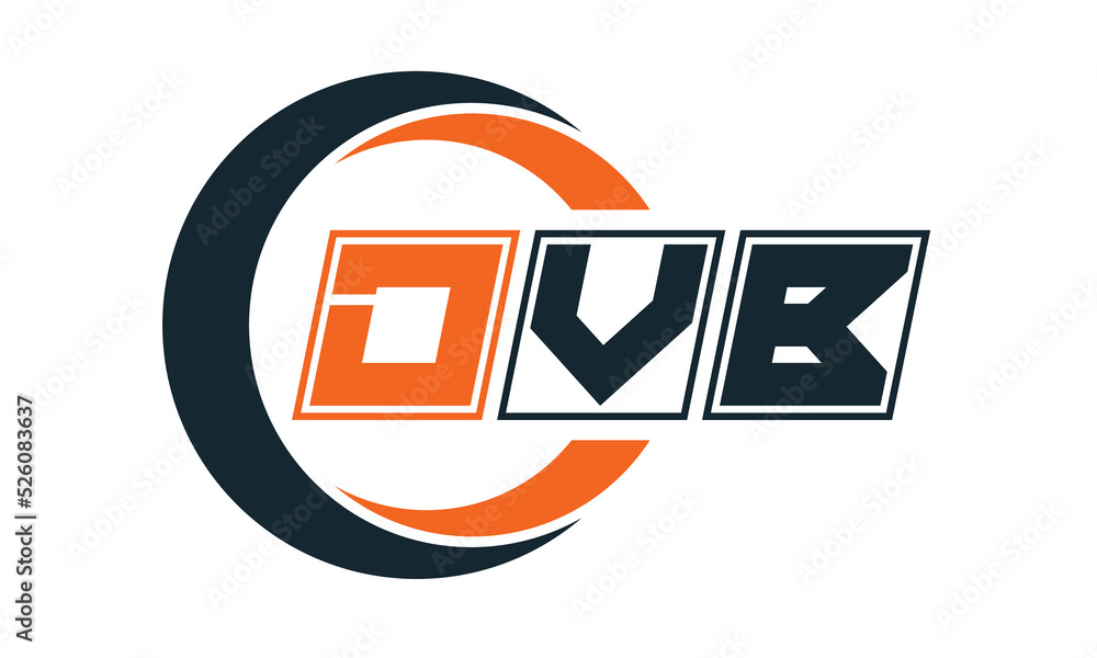 DVB three-letter circle logo design. custom font logo vector template ...