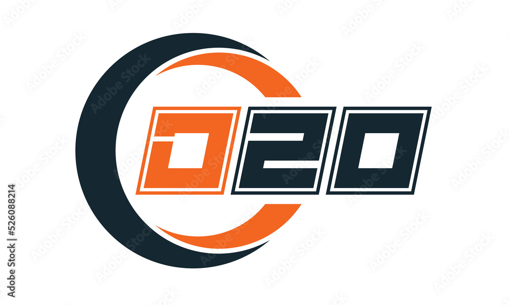 DZO three-letter circle logo design. custom font logo vector template ...