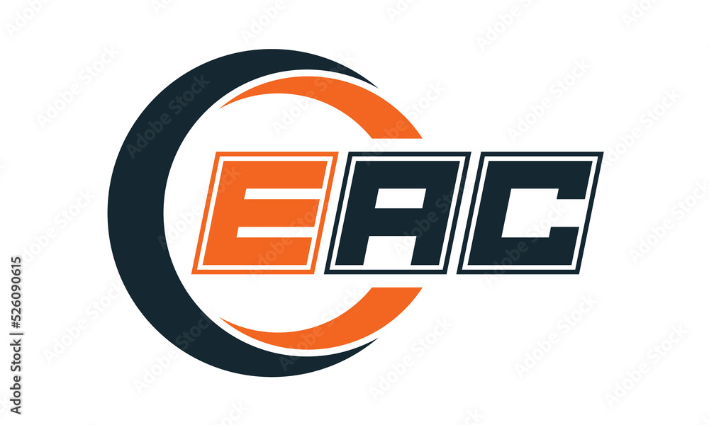 EAC three-letter circle logo design. custom font logo vector template ...