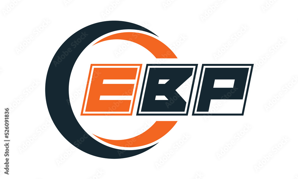 EBP three-letter circle logo design. custom font logo vector template ...