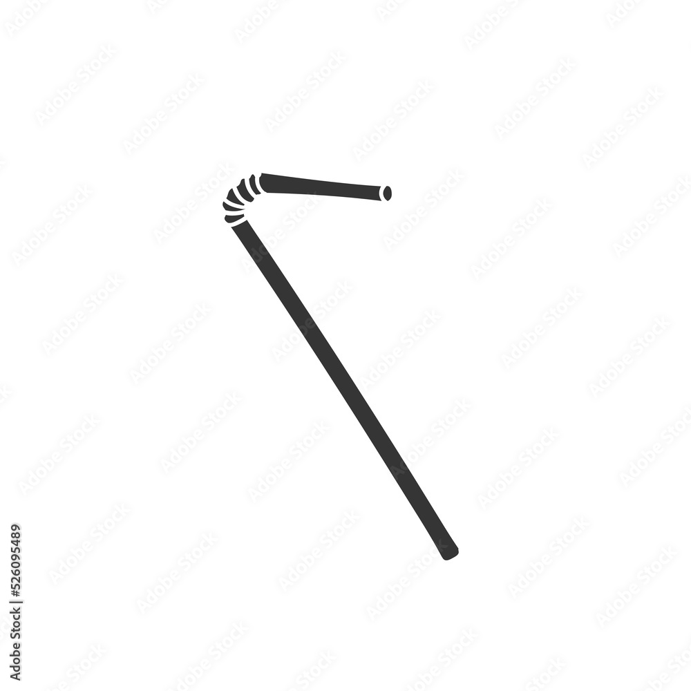 Straw Icon Silhouette Illustration. Drink Vector Graphic Pictogram ...