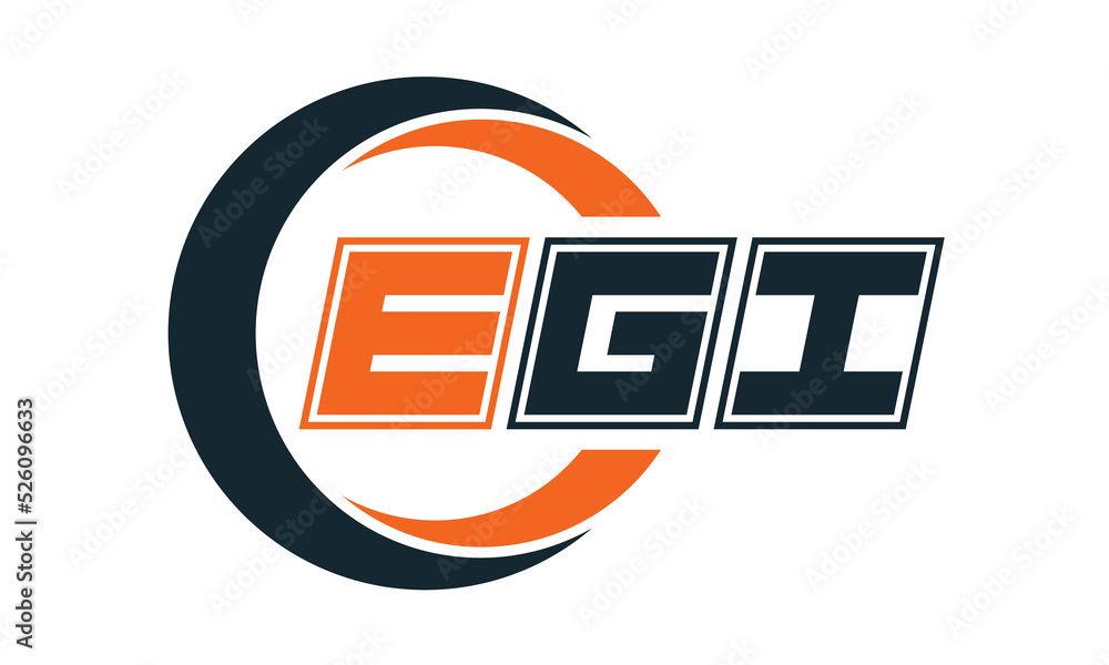 Vetor De Egi Three Letter Circle Logo Design Custom Font Logo Vector