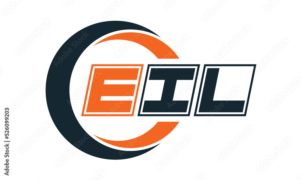 EIL three-letter circle logo design. custom font logo vector template ...
