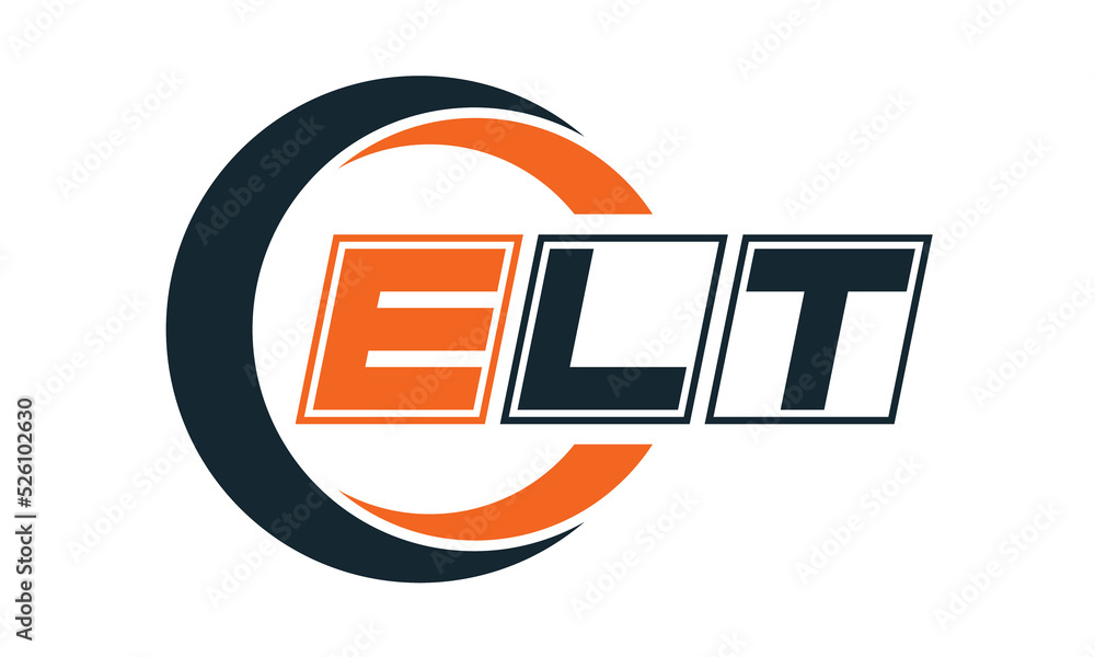 ELT three-letter circle logo design. custom font logo vector template ...