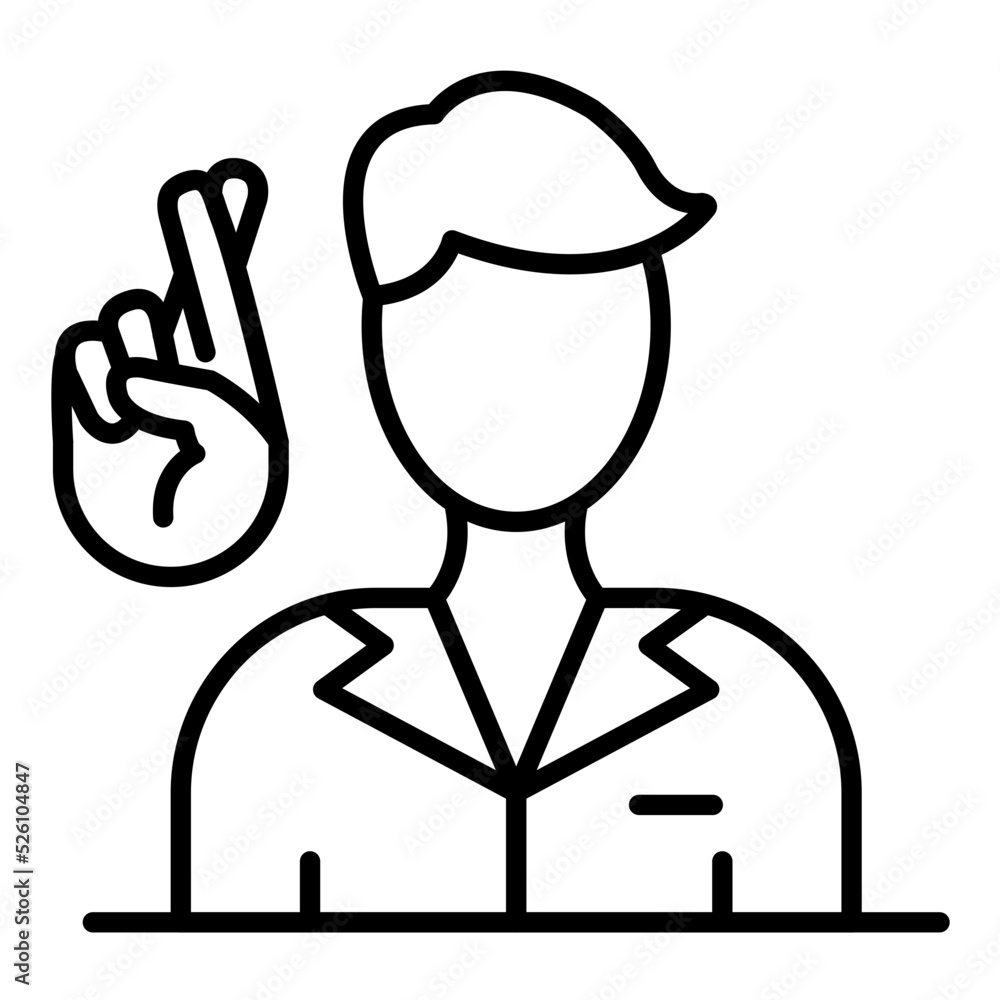 Non Verbal Communication Line Icon Stock Vector | Adobe Stock