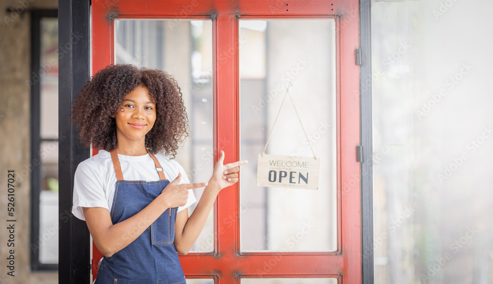 Startup successful african american small business owner sme Smiling ...