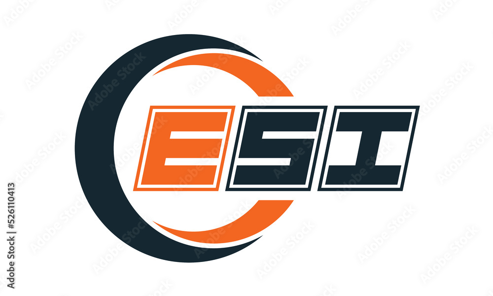 ESI three-letter circle logo design. custom font logo vector template ...