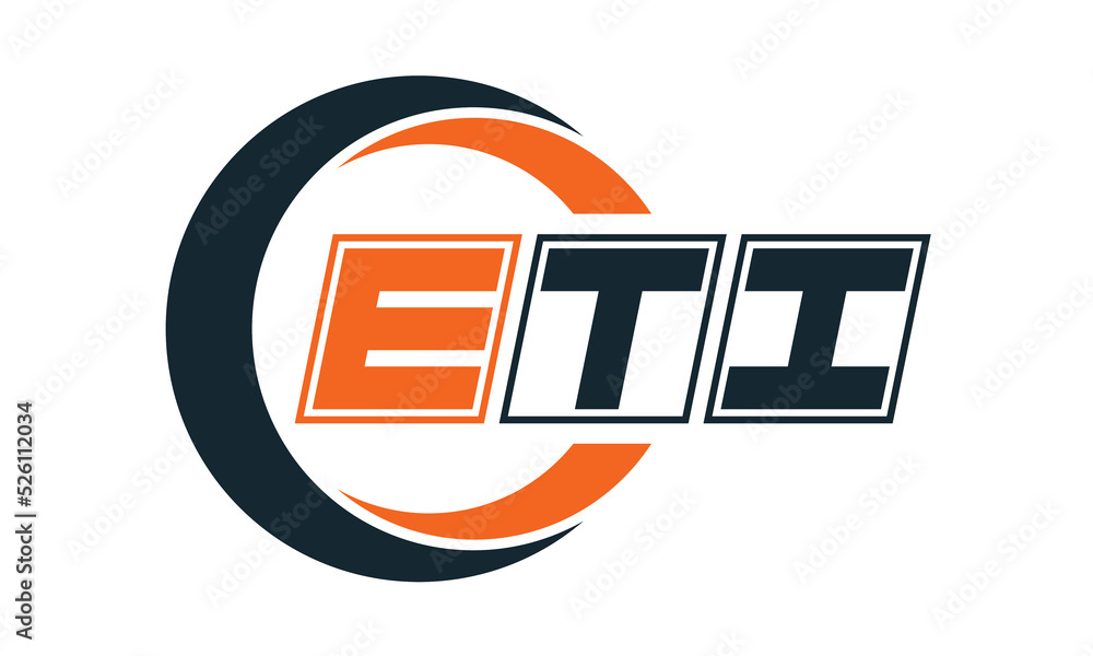 ETI three-letter circle logo design. custom font logo vector template ...