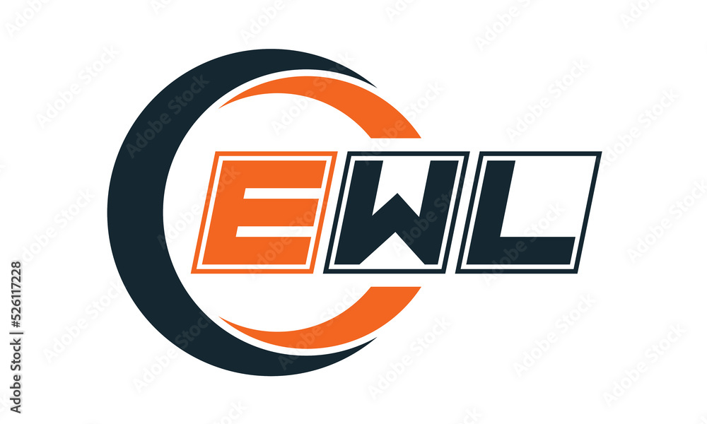 EWL three-letter circle logo design. custom font logo vector template ...