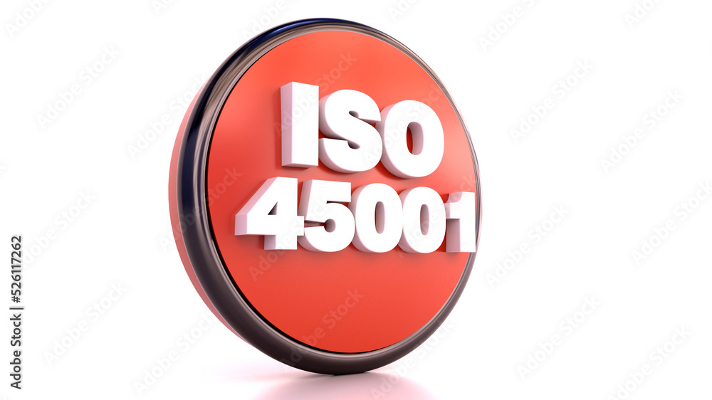 ISO 45001 3d text render Stock Illustration | Adobe Stock