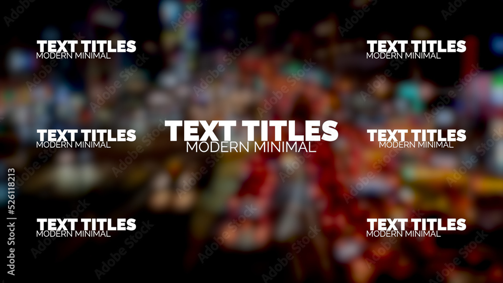 Modern Minimal Text Titles Stock Template | Adobe Stock