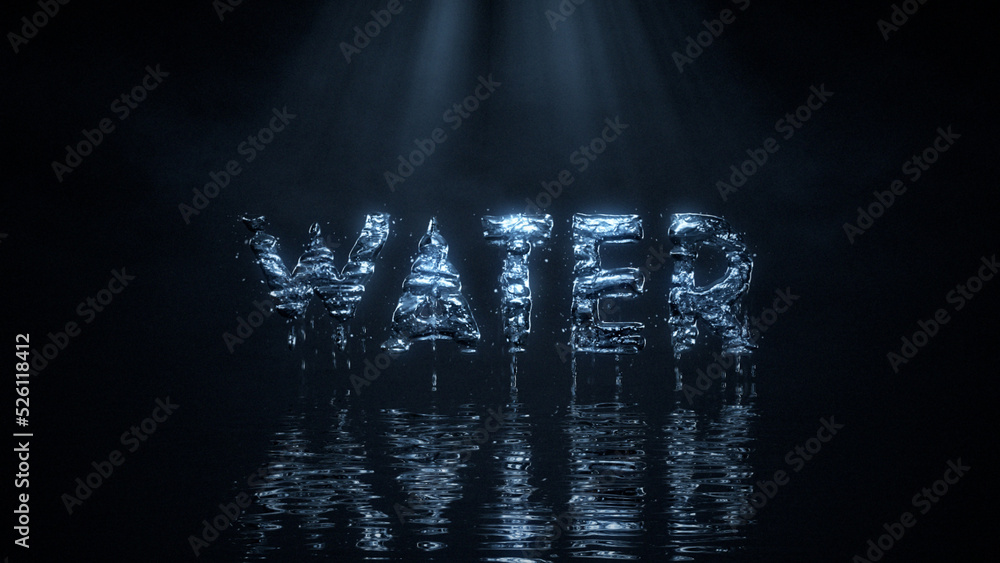 Flowing Water Titles Stock Template | Adobe Stock