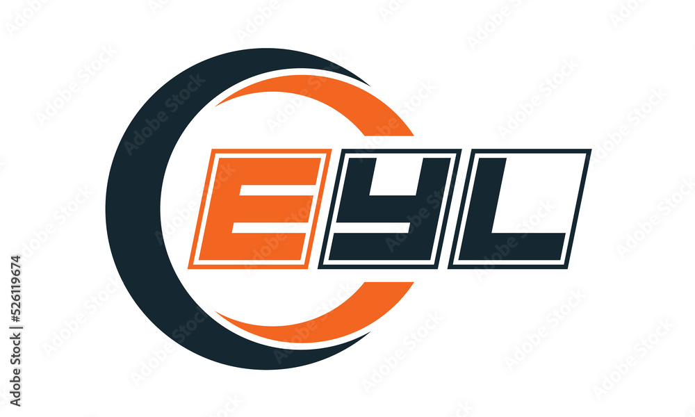 EYL three-letter circle logo design. custom font logo vector template ...