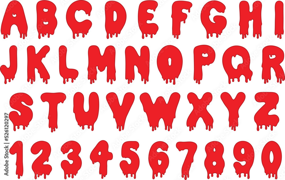 Dripping Bloody Alphabet