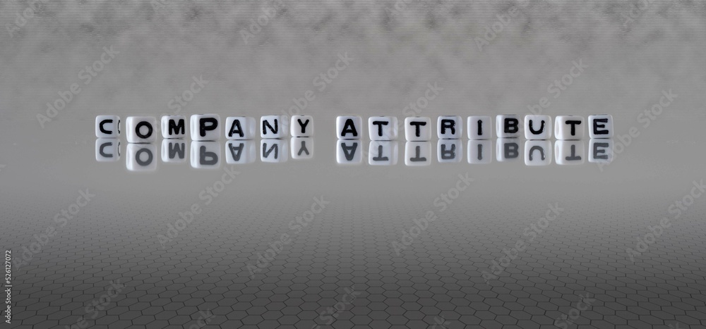 company attribute word or concept represented by black and white letter ...